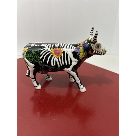 Art | Vintage Cow Parade Miss Fiesta Bones Bovina Skeleton Day Of The ...